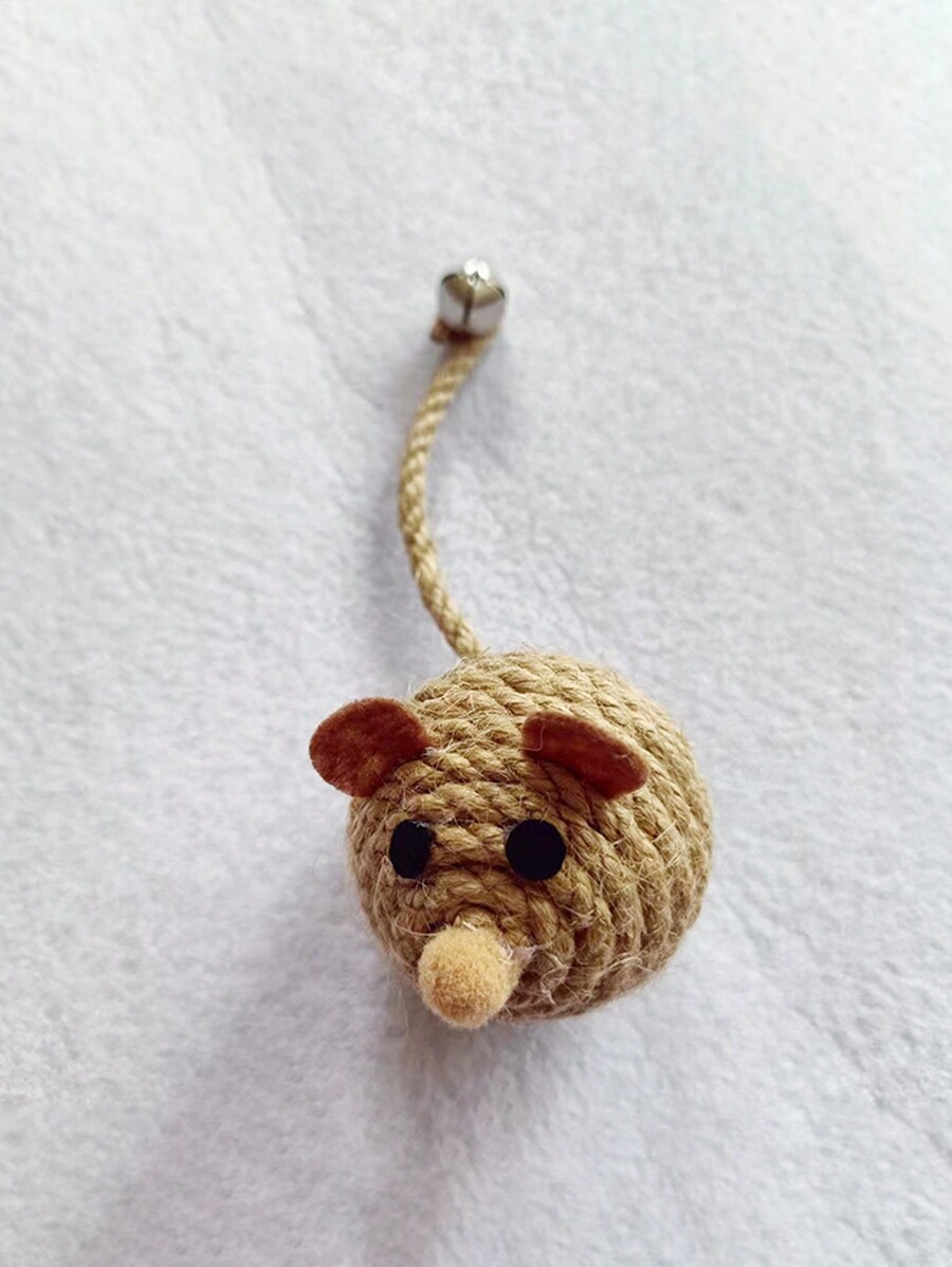 Sisal Rope And Bite Resistant Cat Toys With Feather Tail Mouse Shape ...