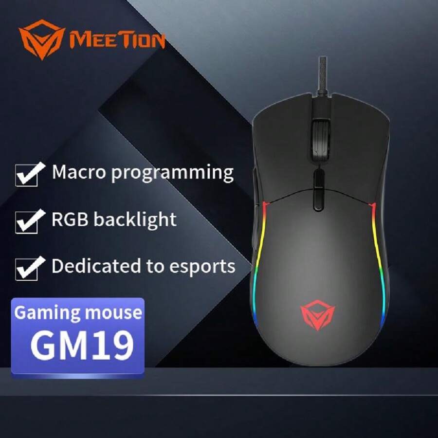 Mouse de Programação Macro MEETION, Mouse para Jogos GM19 Com ...