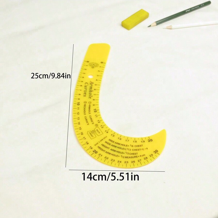 1pc Curved Sewing Ruler, Clothing Pattern Drafting Ruler, Quilting ...