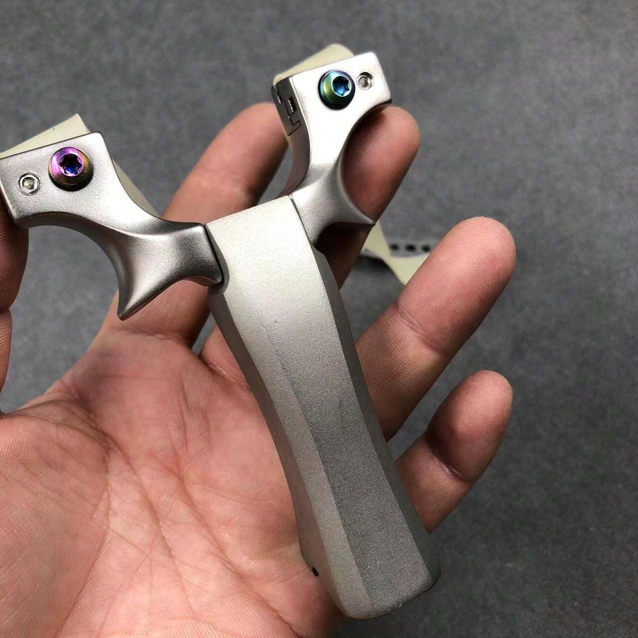 1 Metal Outdoor Hunting Slingshot Stainless Steel Slingshot Aiming High ...