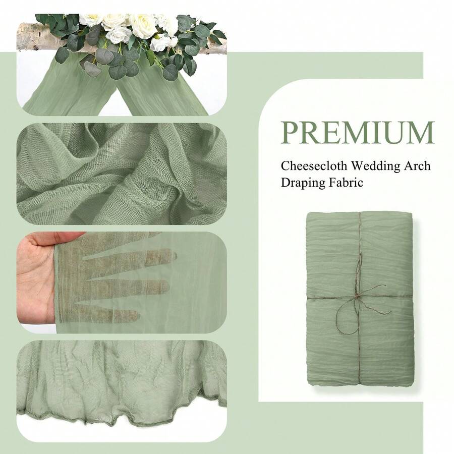 Wedding Arch Draping Fabric 4 Panels 20Ft Cheesecloth Gauze Fabric ...