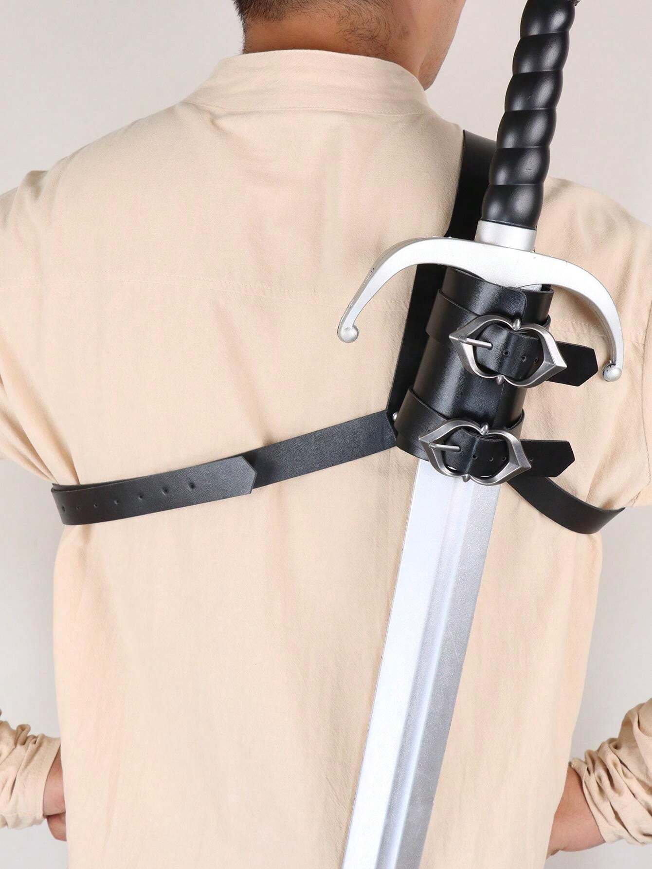 Bainha Escavada Medieval para Espada em Couro PU Suporte de Ombro ...