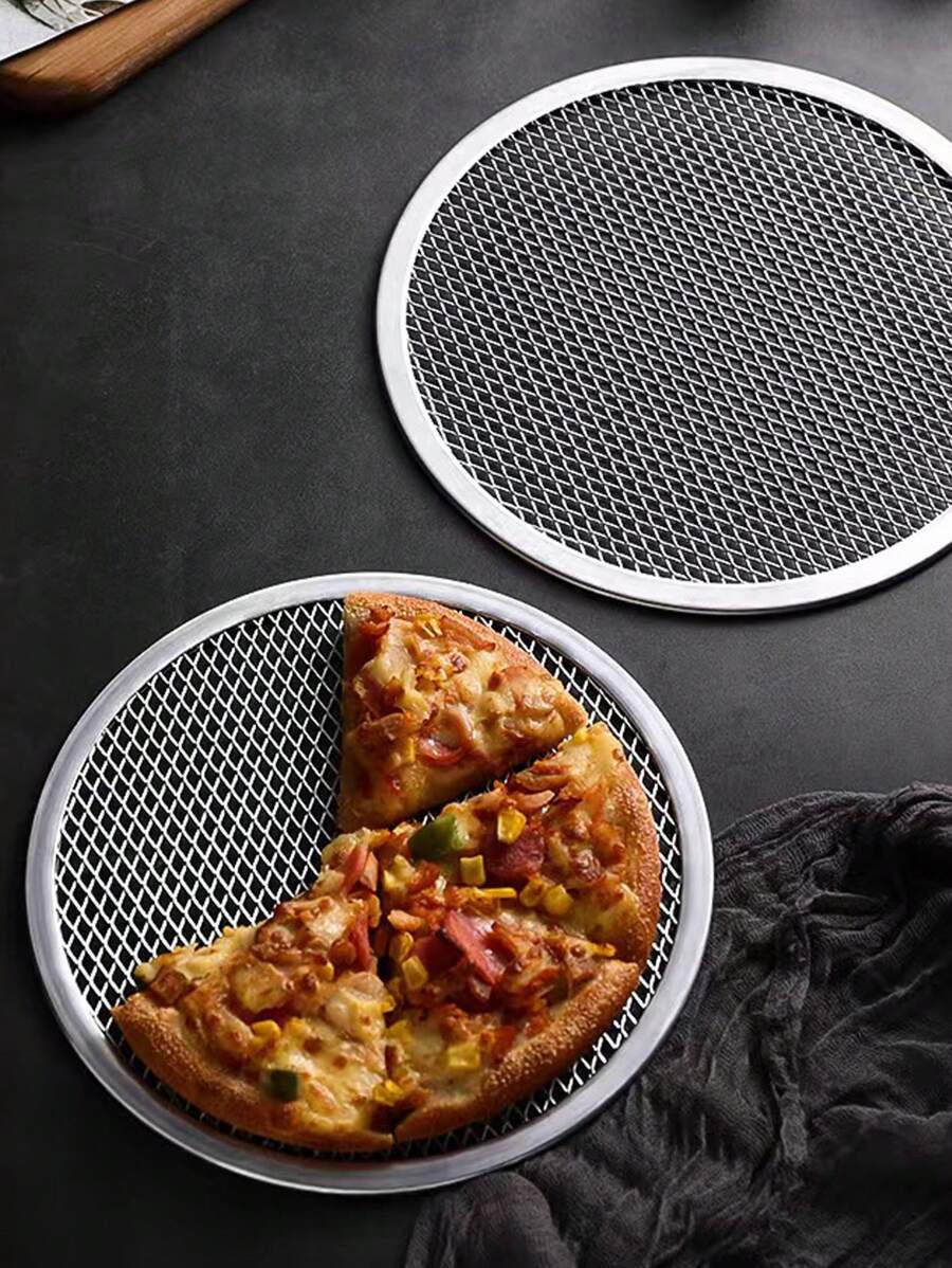 1pc Thickened Perforated Baking Pan Non-Stick Carbon Steel Round ...