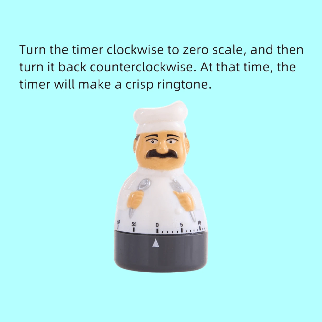 1pc White Chef Timer, Cute And Delicate Design, Mechanical Stop-Watch ...