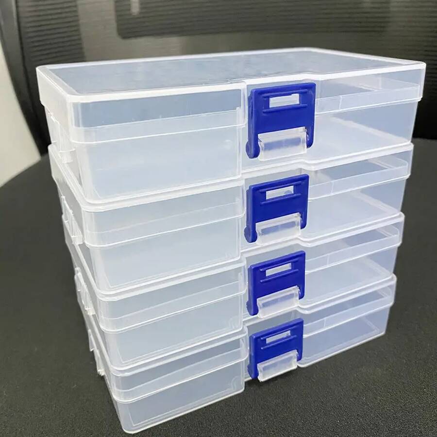 Transparent Plastic Lock Box, Covered Desktop Finishing Box, Small ...