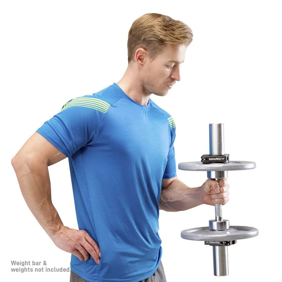 Barbell Lock Collar Clips To Secure Weight Plates On An Bar | Marcy ...