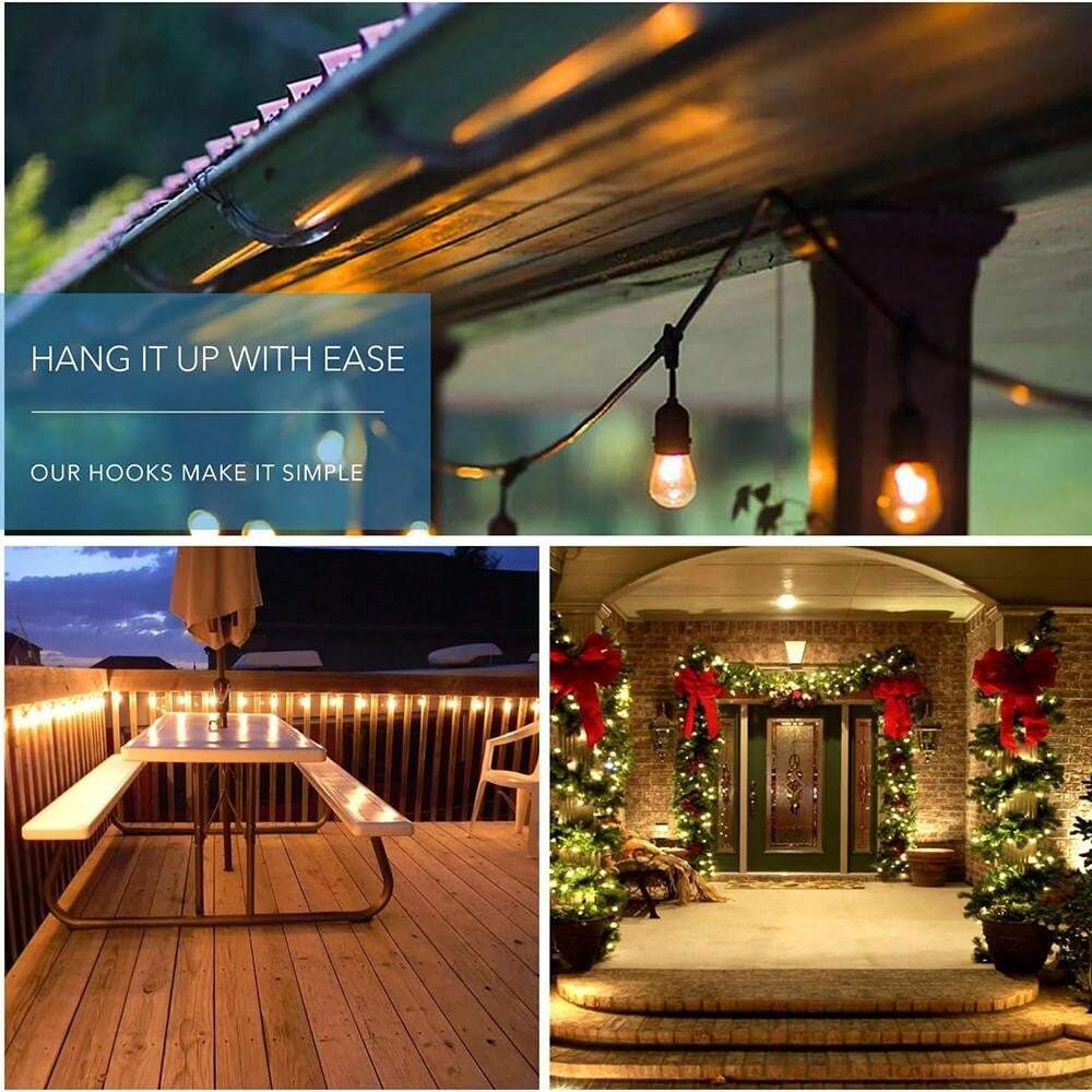 10/30/60/90 Pieces Outdoor Light String Clips Hooks And Clips, Cable ...