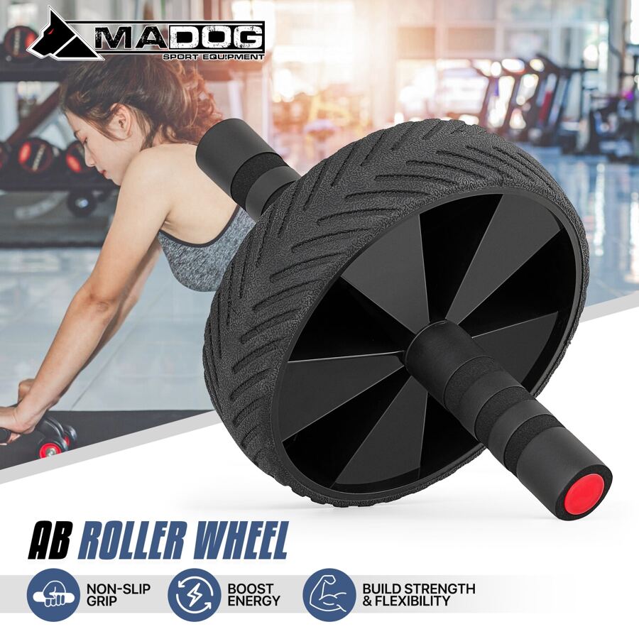 MADOG Ab Roller Wheel With Comfort Foam Grips, Abdominal Core Exercise ...