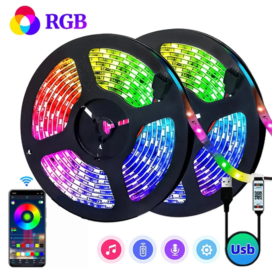 1set USB DIY Backlight TV Strip Lights, 2M/6.56FT SMD 3535 LED Home ...