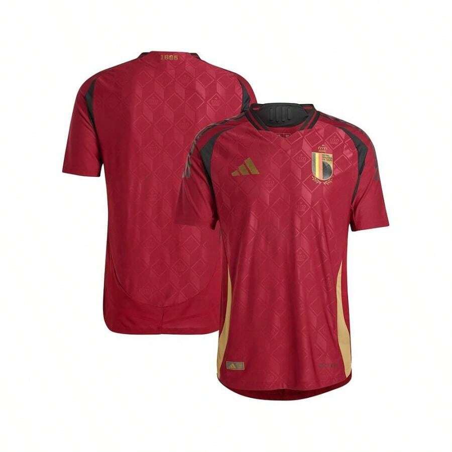 Adidas Men's Burgundy Belgium National Team 2024 Home Authentic Jersey ...