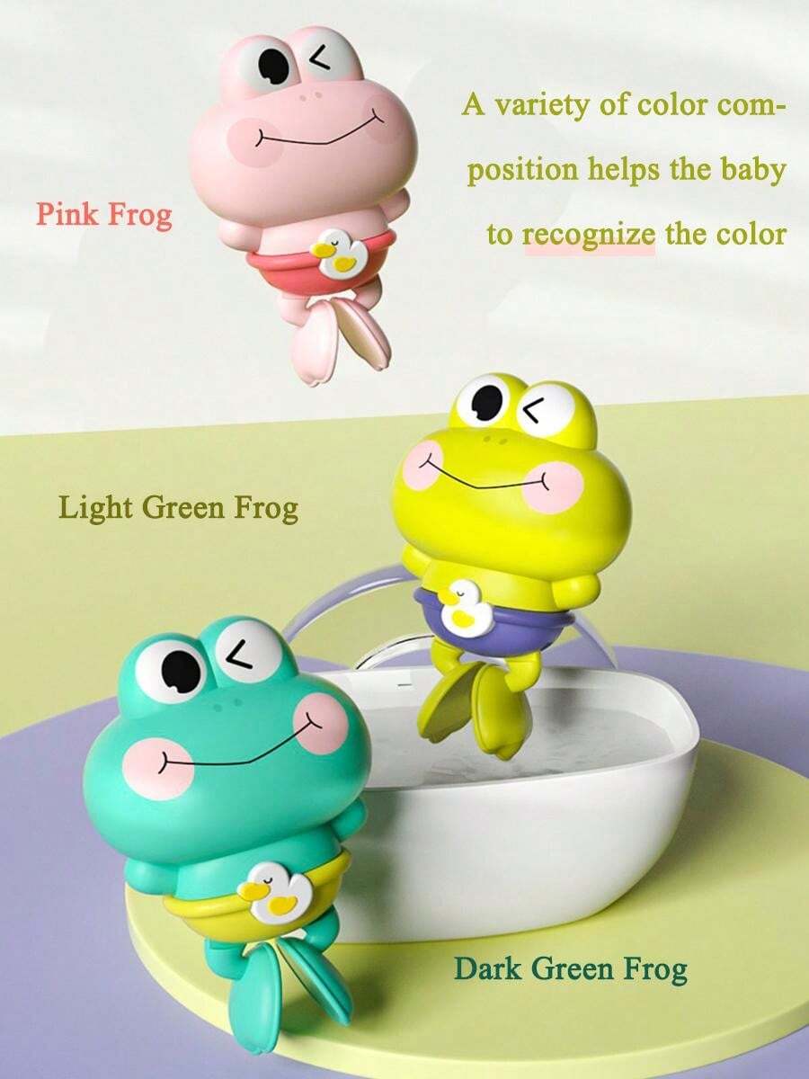 Baby Bath Tub Toy, Cute Frog Wind-Up Chain Toy Adding Fun To Baby Bath ...