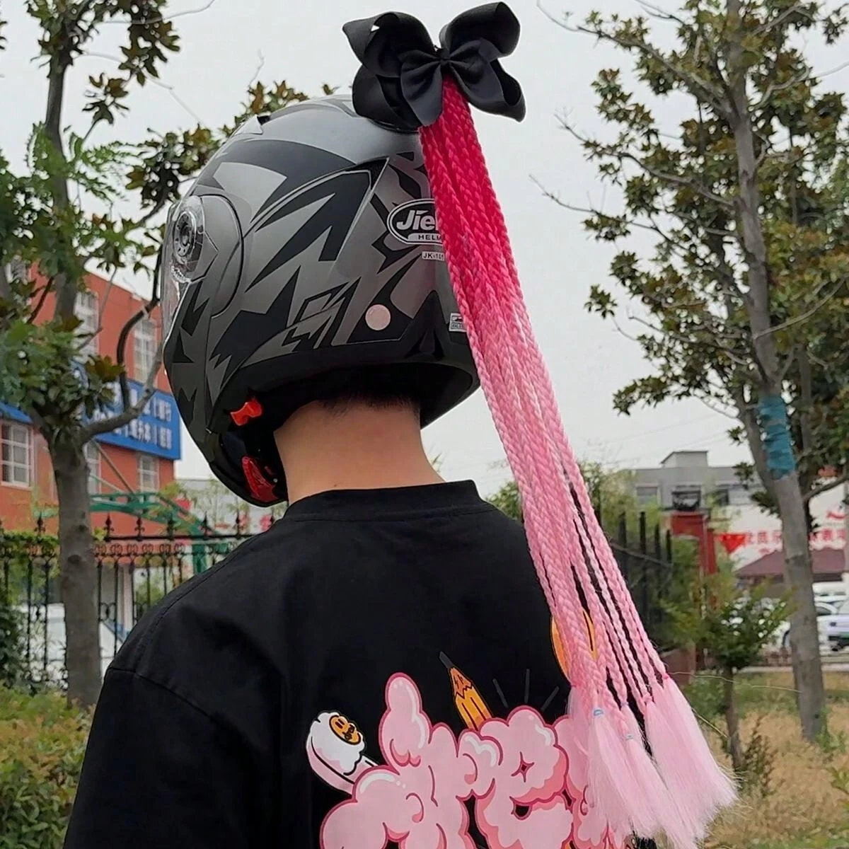 Helmet Pigtail Helmet Braids, Motorcycle Helmet Accessories Decoration ...