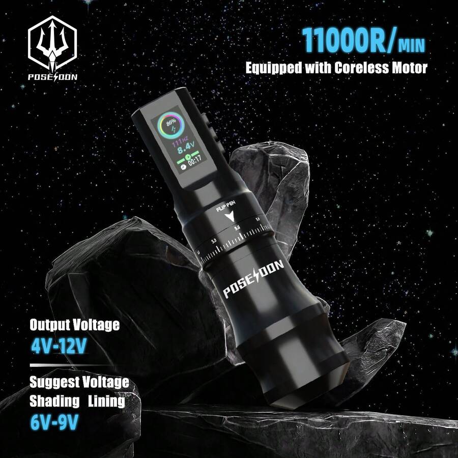 Tattoo Pen With 1800mAh Capacity Wireless Power, Adjustable Stroke ...