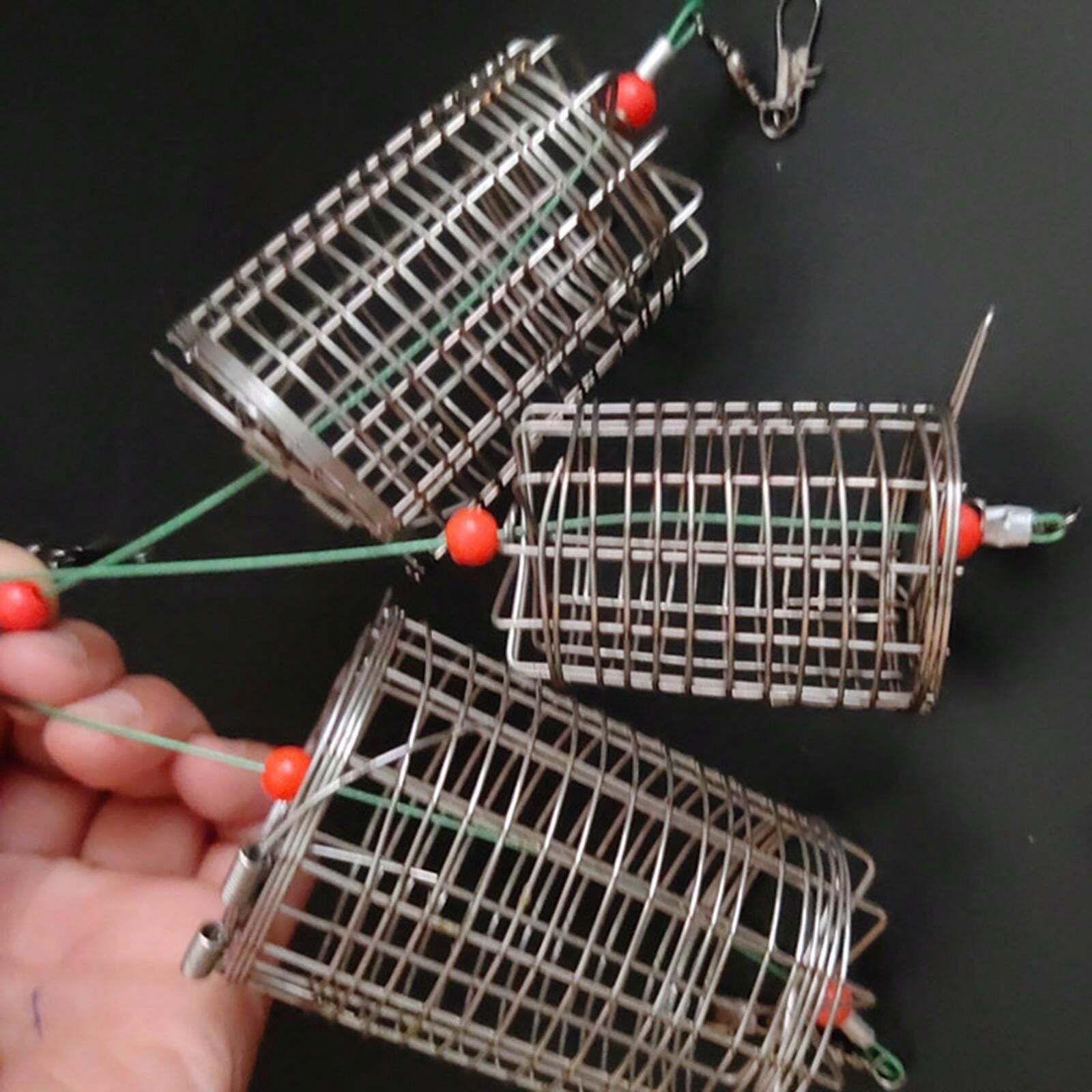 5pcs High Capacity Stainless Steel Wire Bait Cage, Bait Cage Cast Net ...