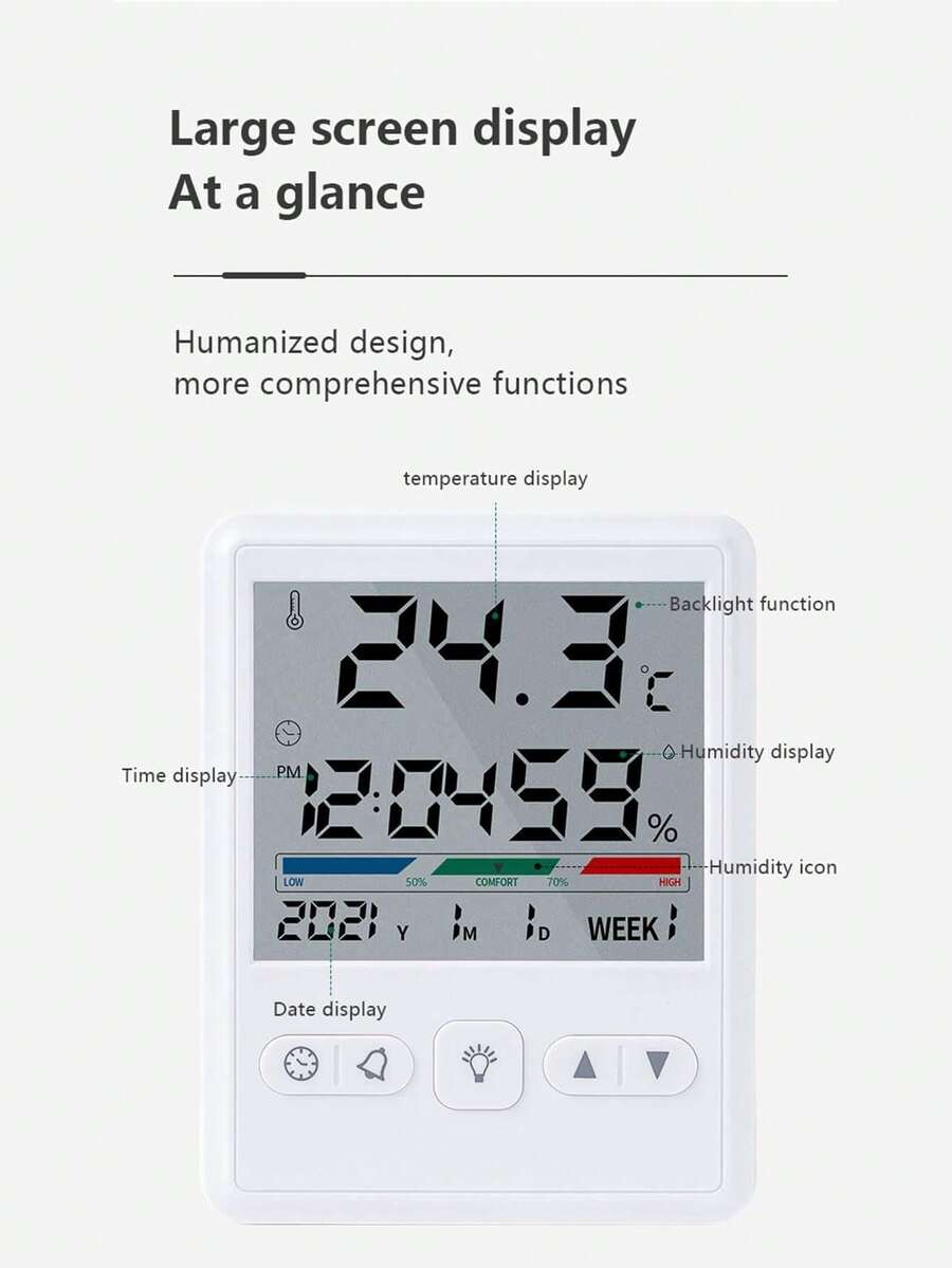 Precision Hygrometer - Indoor Humidity Meter And Room Thermometer With ...