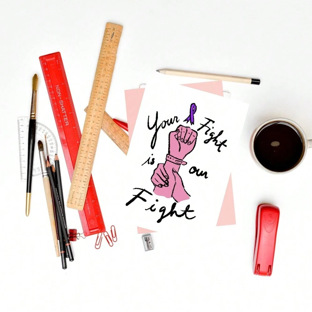 1pc, Encouragement Greeting Card For Cancer Patients - Breast Cancer ...