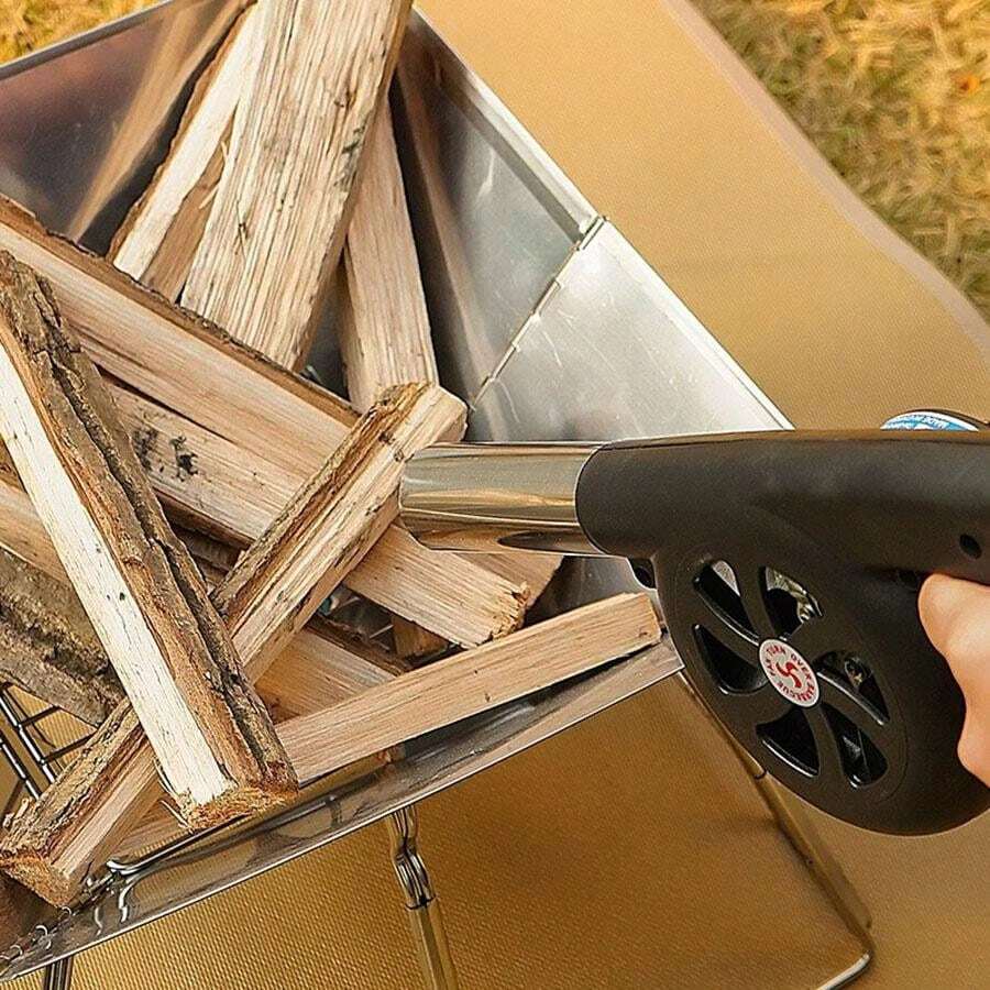 Portable Outdoor Hand-Cranked Air Blower For Charcoal Fire Ignition ...