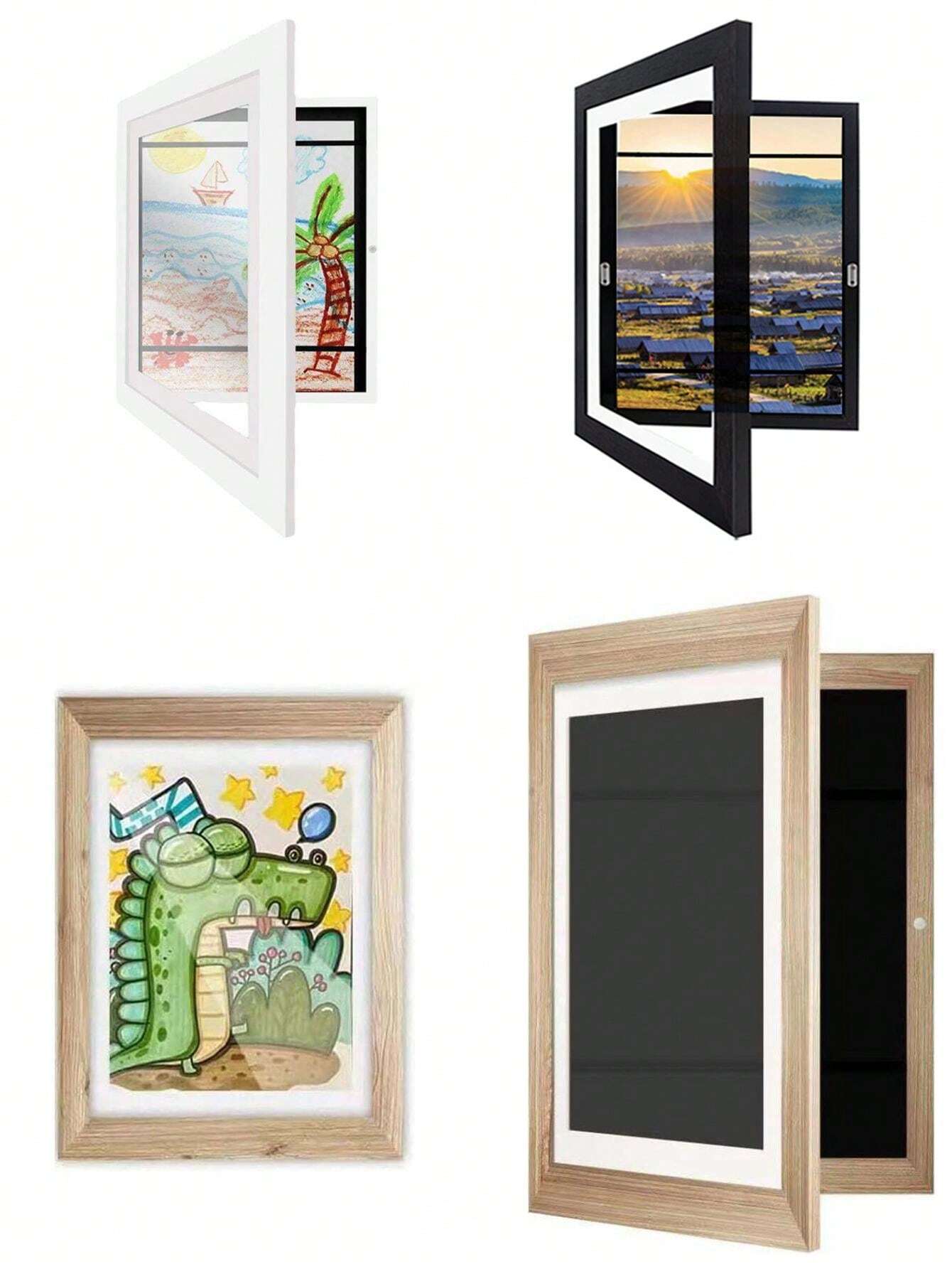 Flip Photo Frame Art Magnetic Frame Can Store Commemorative Photo Frame ...