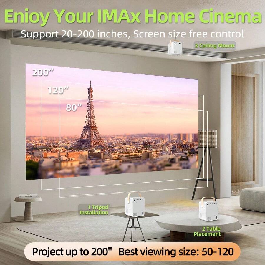 2024 New Super Clear 5G Smart Projector, 4K Ultra HD Home Theater ...