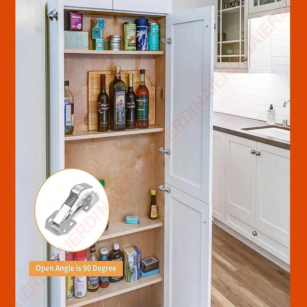 90 Degree Soft Close Spring Hinges,No Pre-Drilled Noiseless Hidden ...