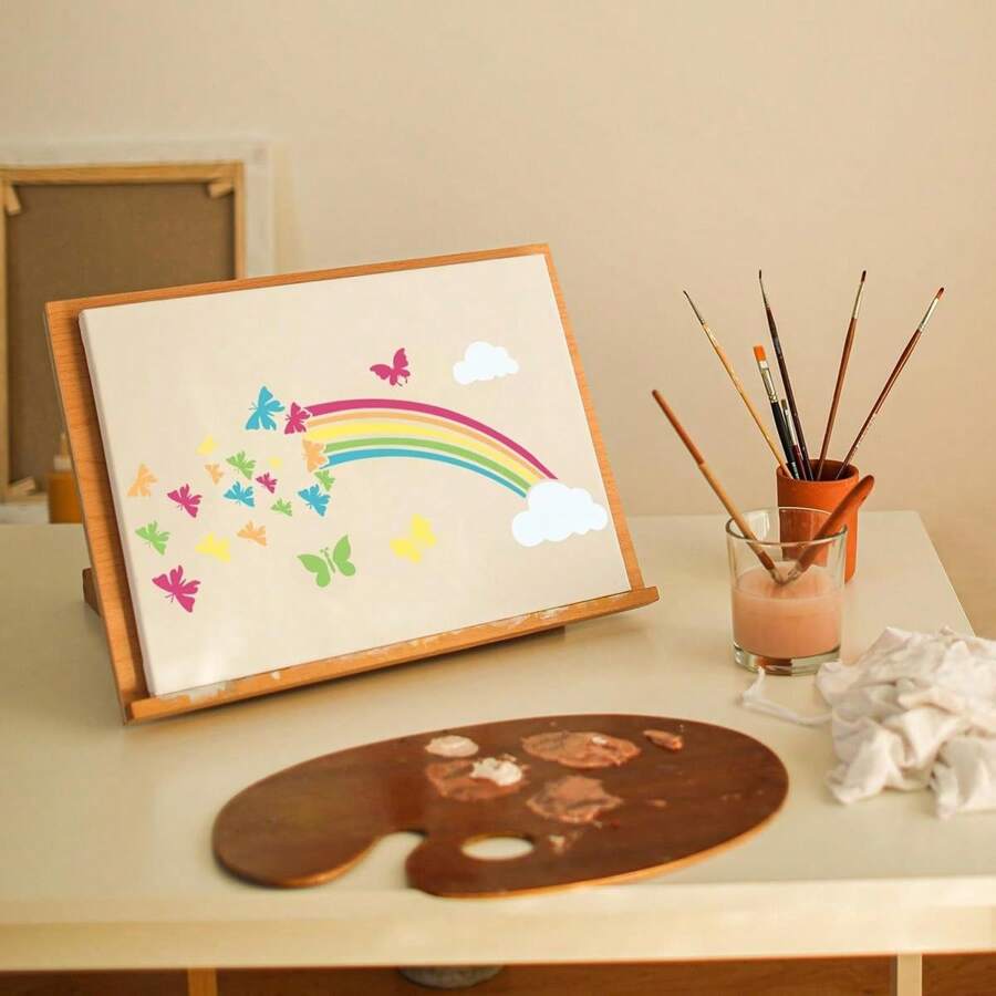 22pcs Rainbow Hollow Out Printing Plate DIY Drawing Stencil Set, Hand ...