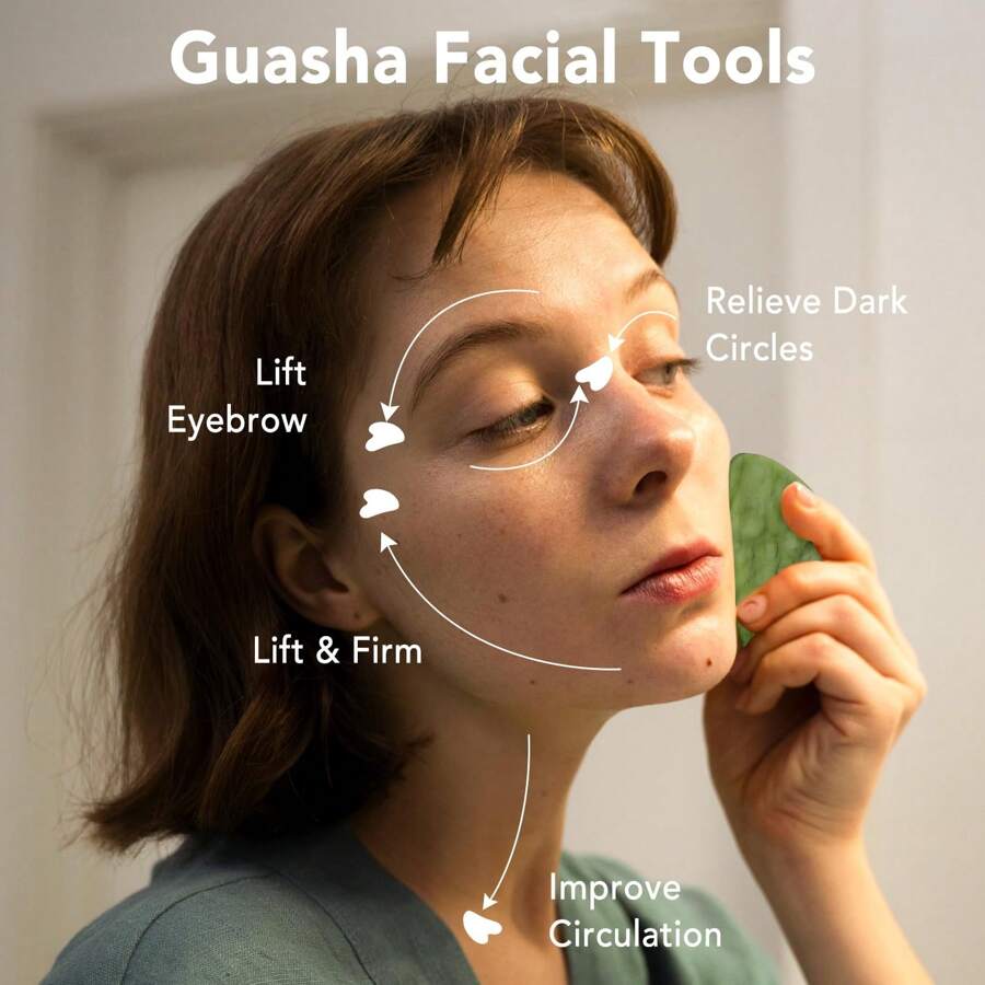Gua Sha Facial Tools - Massage Tool - Jawline Sculptor - Face Sculpting ...