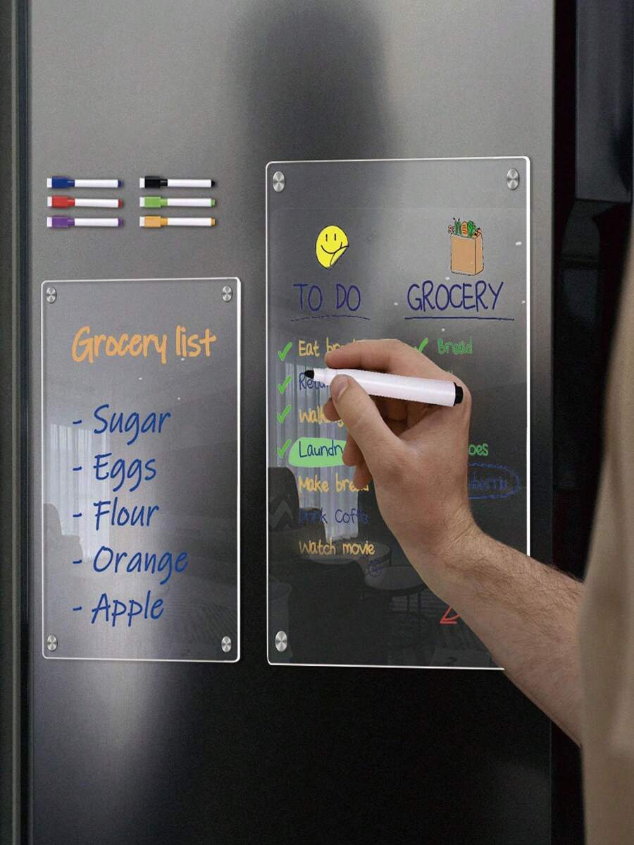 Acrylic Board Refrigerator With Magnetic Display Board, Erasable ...