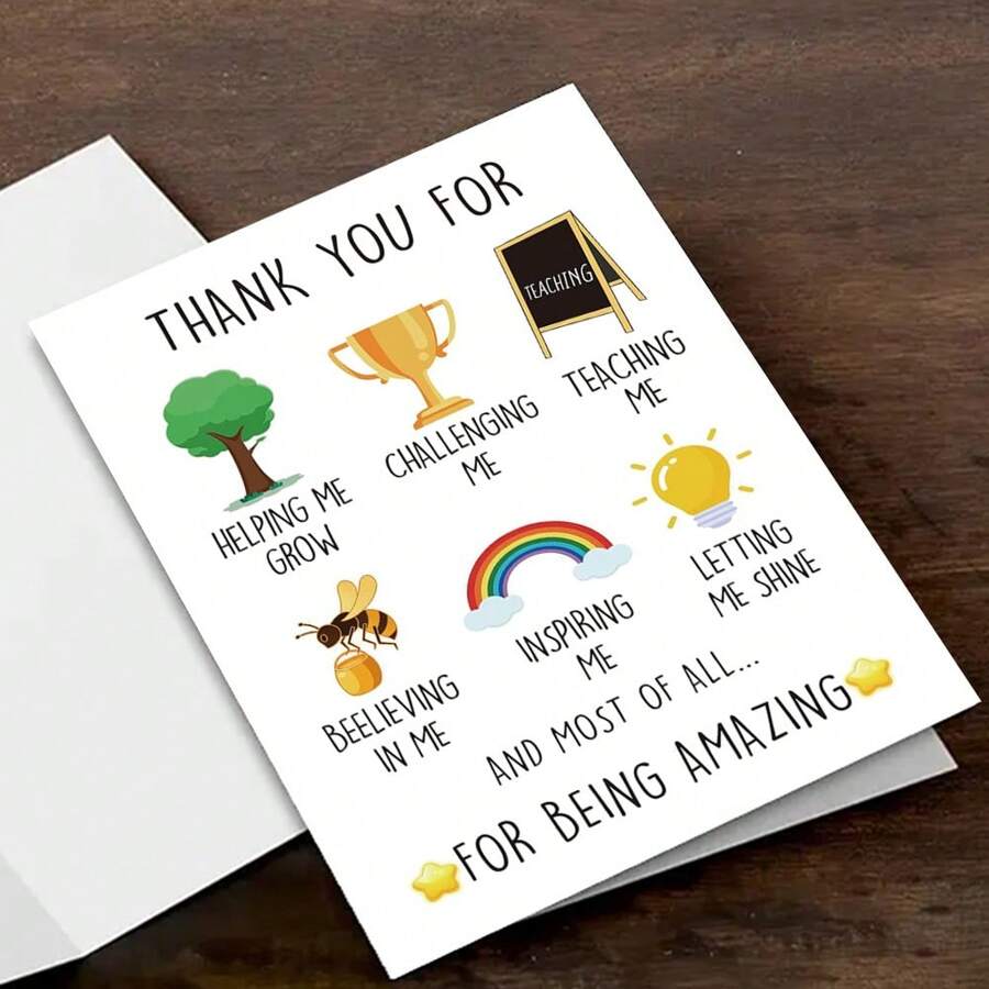 1PC, Funny Teachers Day Card For Him Her, Cute Appreciation Card For ...