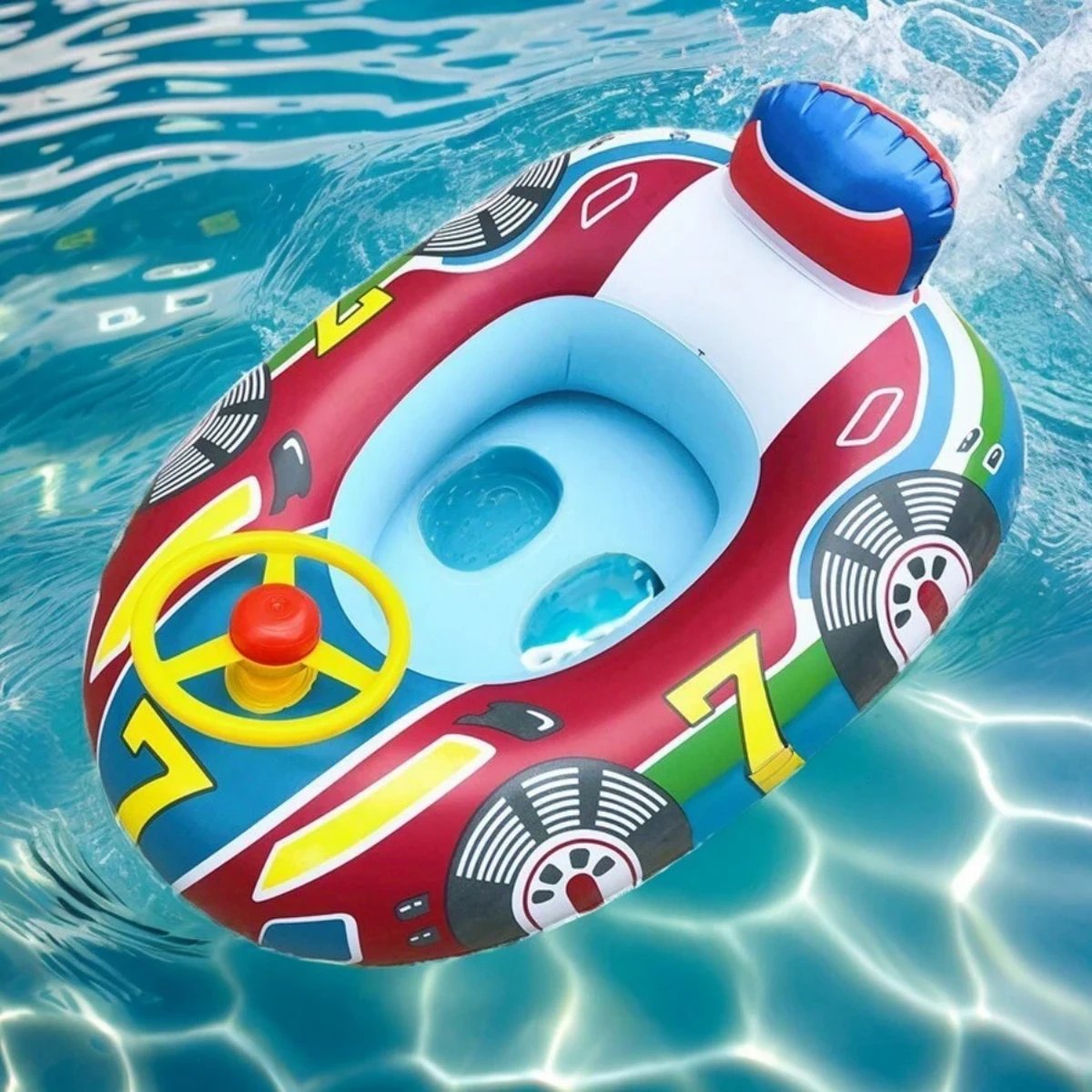 Cute Child Kids Inflatable Pool Float PVC Summer Swim Float Air Bed ...