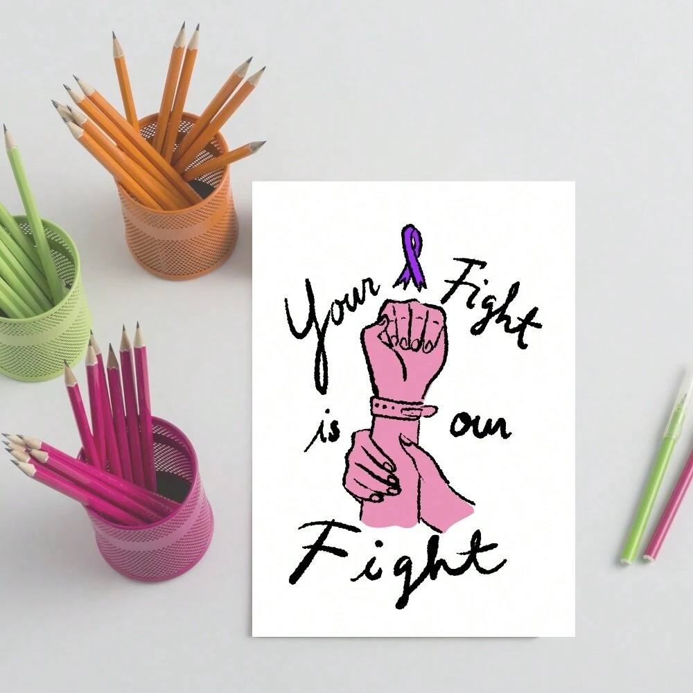 1pc, Encouragement Greeting Card For Cancer Patients - Breast Cancer ...