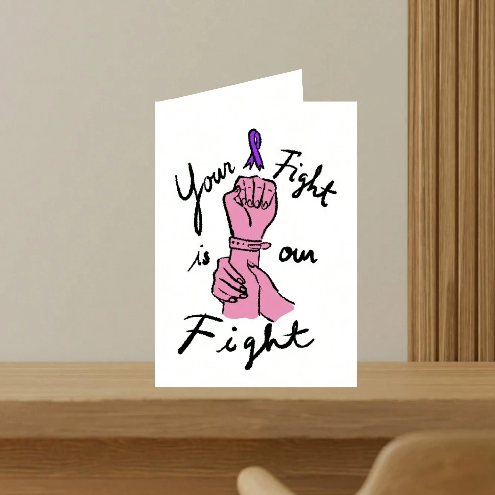 1pc, Encouragement Greeting Card For Cancer Patients - Breast Cancer ...