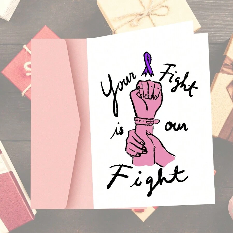 1pc, Encouragement Greeting Card For Cancer Patients - Breast Cancer ...