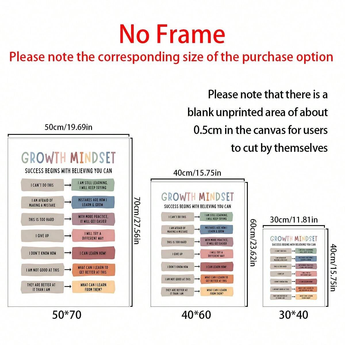 Growth Mindset Printable Boho Classroom Decor Calm Down Corner Poster ...