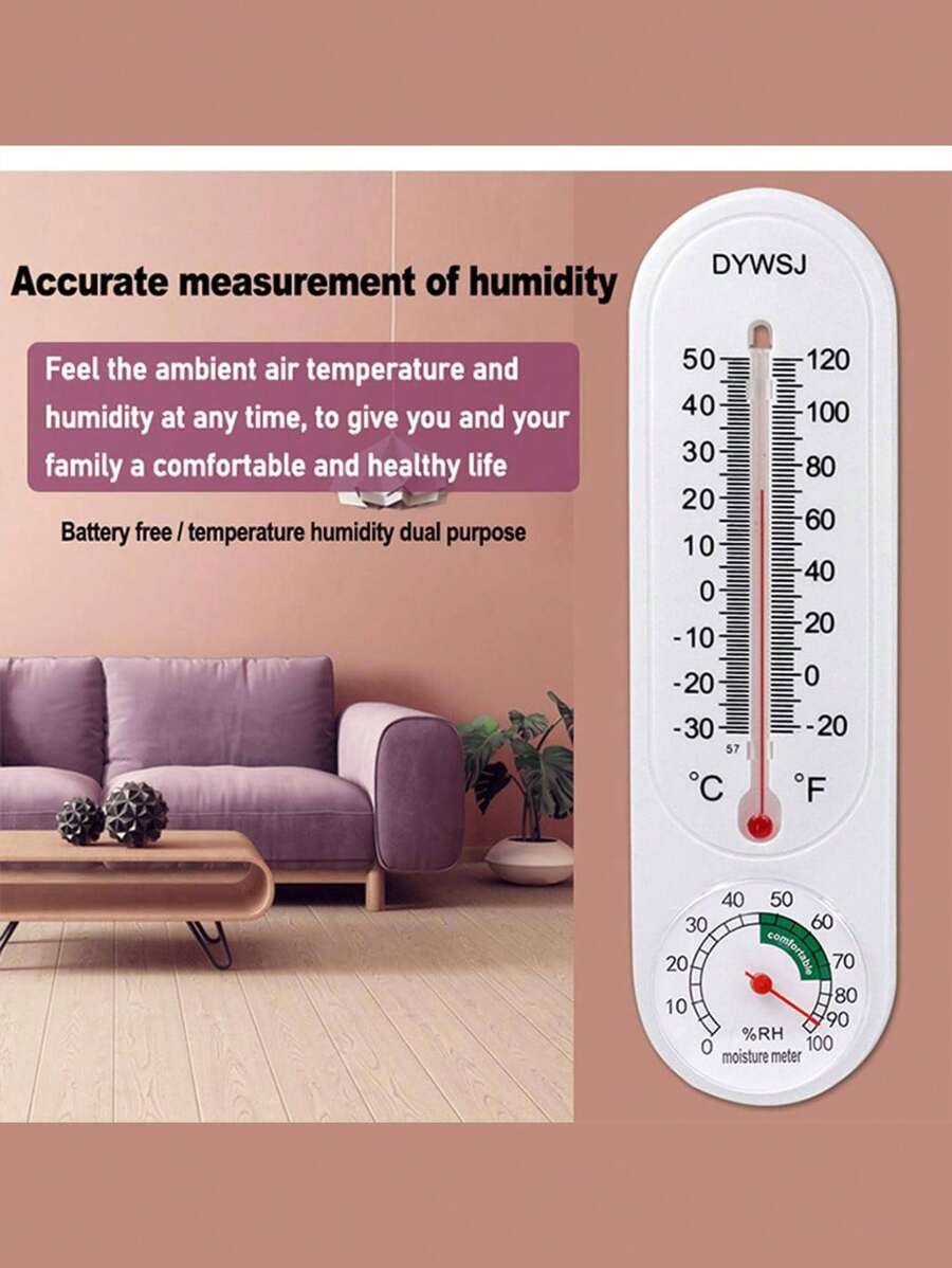 Indoor Humidity Temperature Meter 1pc Long Hygrothermograph Humidity ...