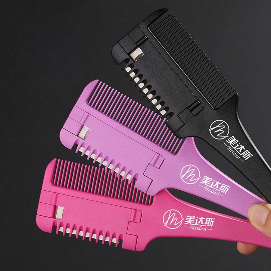 Peine de recorte de cabello, herramienta para recortar, adelgazar y dar ...