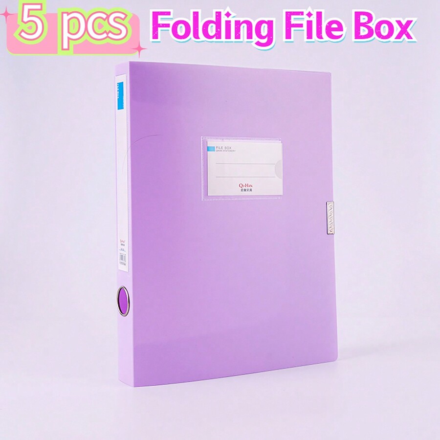 Morandi Style A4 Document File Box, 35mm Foldable Storage Box For ...