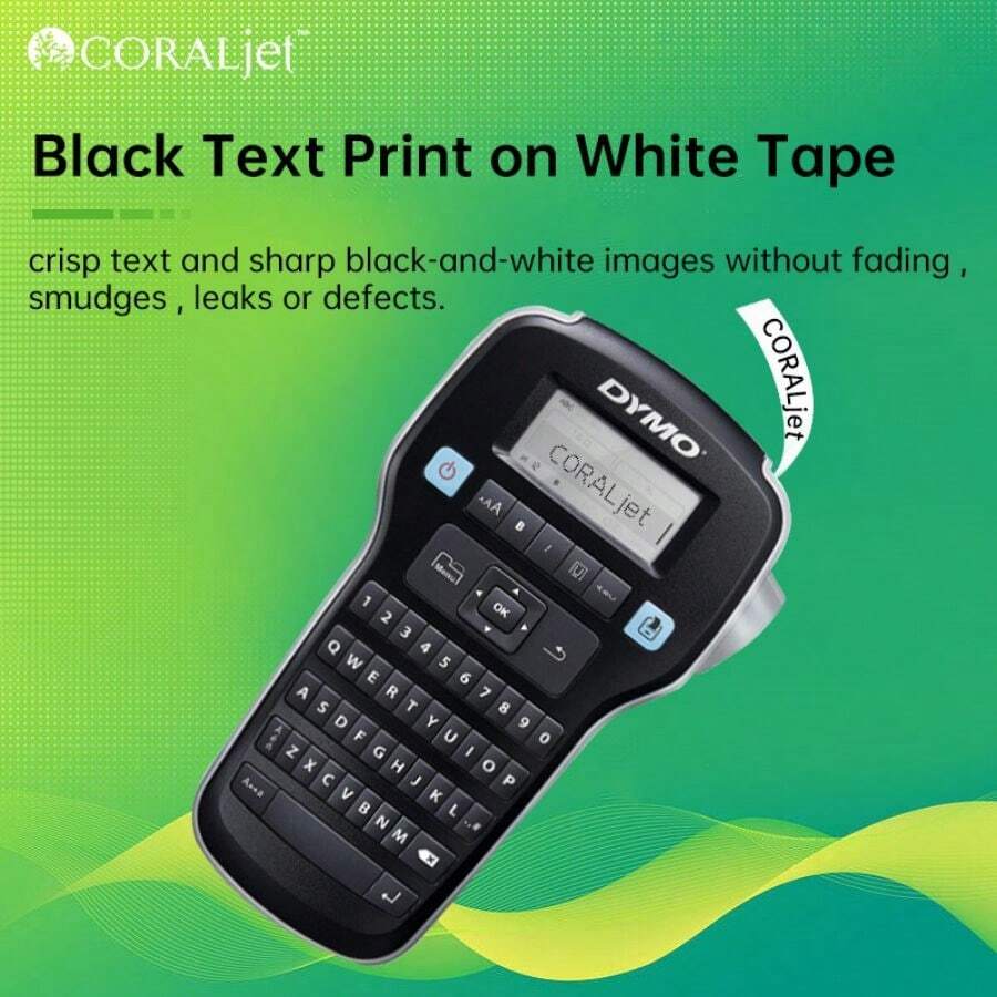 45013 For Dymo D1 Label Tape Black On White 1/2 Inch X 23 Feet ...