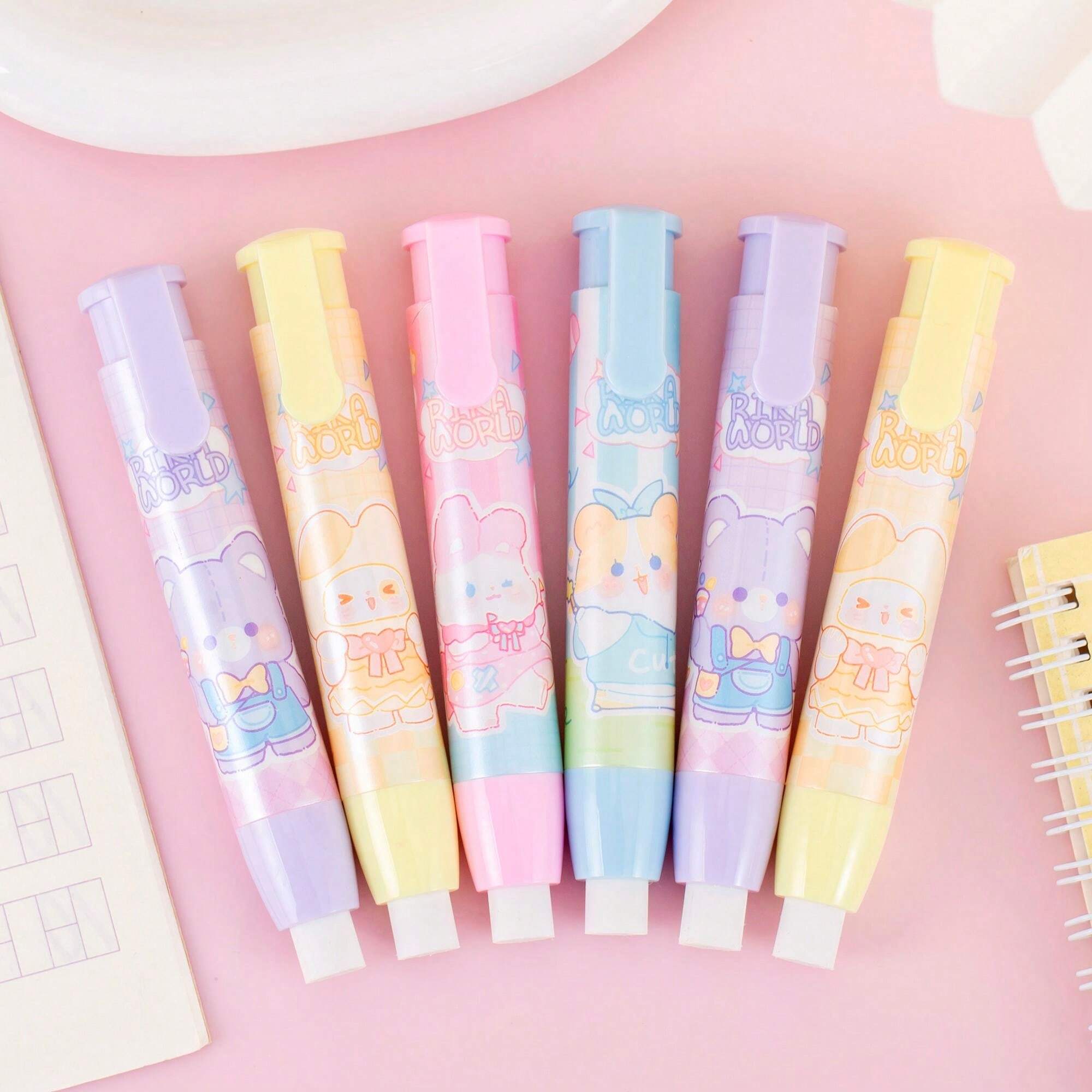 Push Pull Eraser, Color Push Pull Eraser, No Trace, Small Debris ...