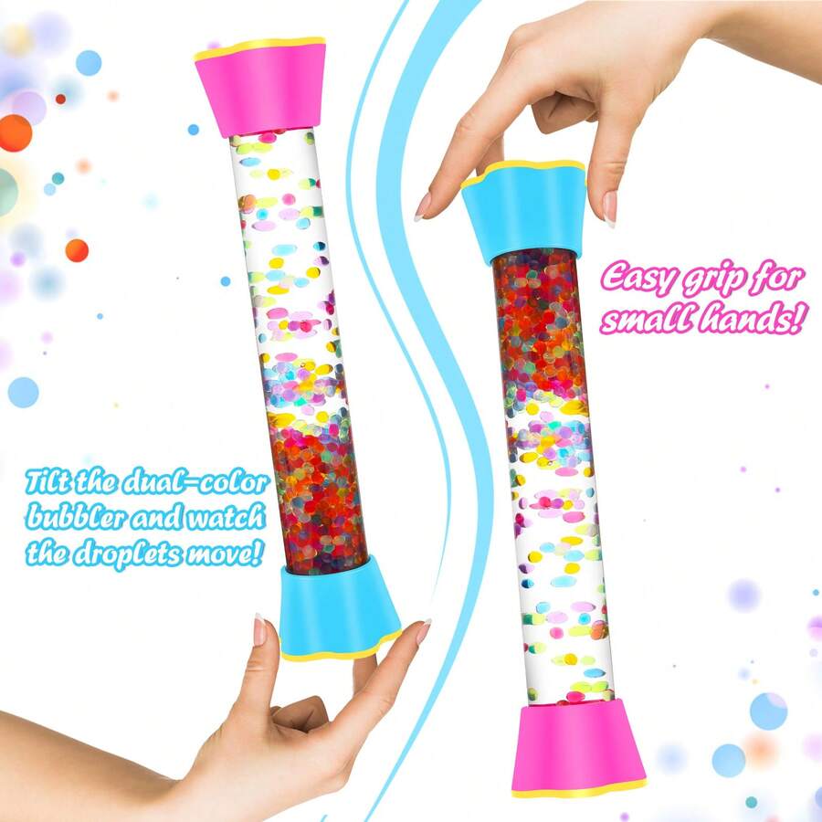 3 Pack Sensory Fidget Tubes Set - Calming Toys - Sensory Tube For Calm ...