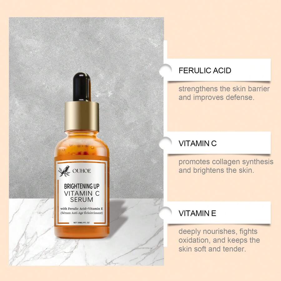 Suero de vitamina C en gel para iluminar la piel, suero facial anti-envejecimiento, mejora la ...