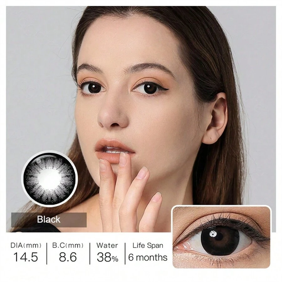 Lentille de contact colorée de petit diamètre pour la myopie, lentille ...