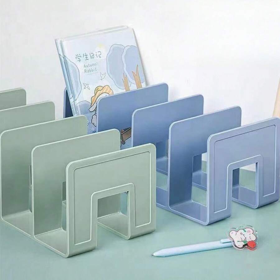 1pc Desk-Top Book Stand, Student Reading Material Organizer Rack, 4 ...