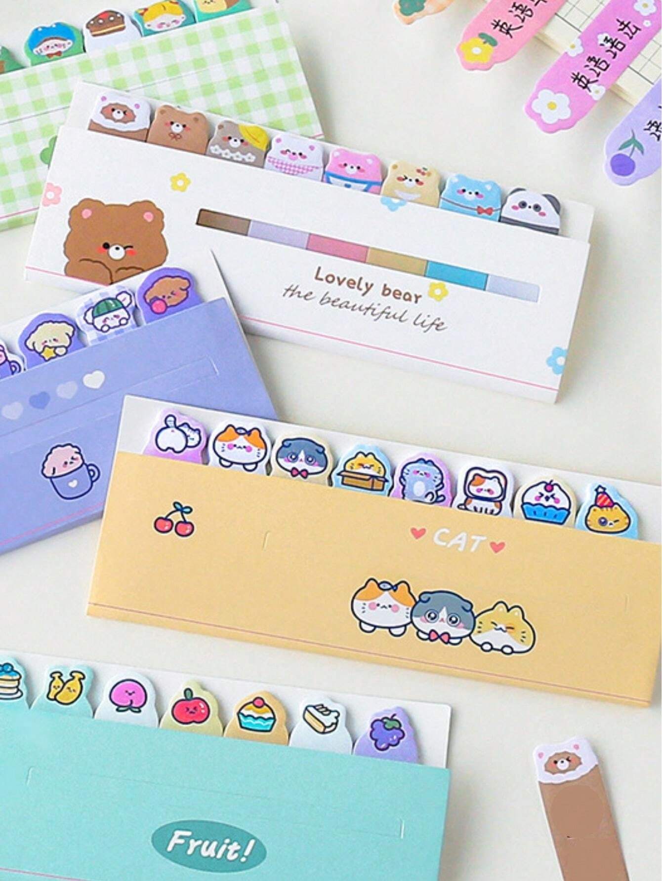 1 Pack (120 Sheets) Cute Animal Sticky Notes, Office And School ...