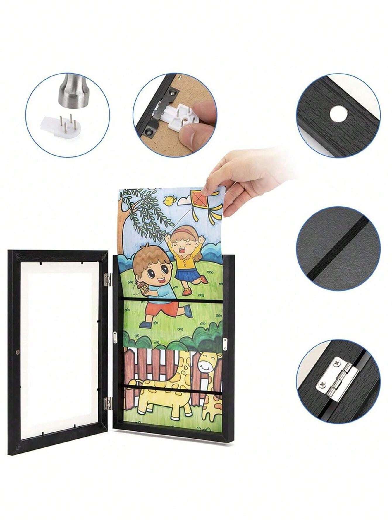 Flip Photo Frame Art Magnetic Frame Can Store Commemorative Photo Frame ...