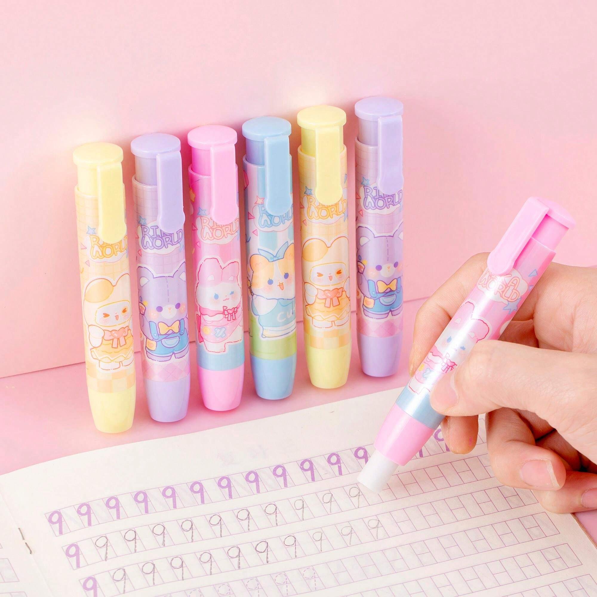 Push Pull Eraser, Color Push Pull Eraser, No Trace, Small Debris ...