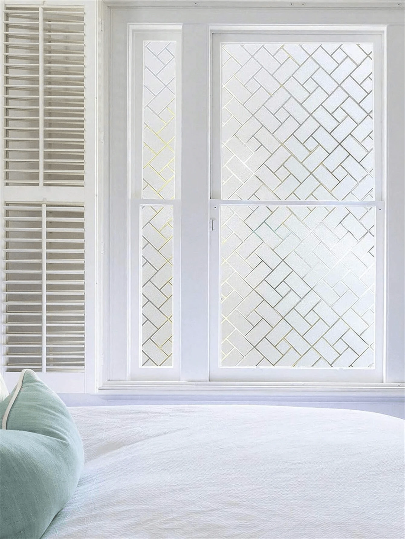 1 Roll Chevron Pattern Frosted Glass Window Film, Decorative Window ...