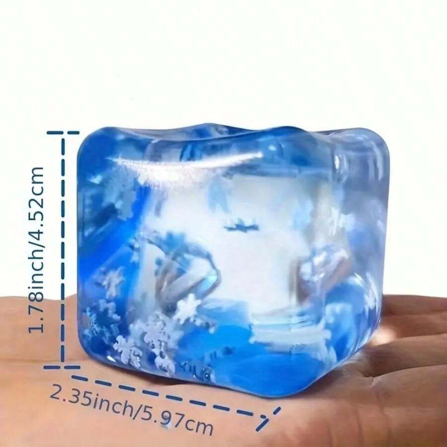 1pc Soft Squishy Ice Cube Stress Ball, Sensory Soft Ice Toy For Adults ...