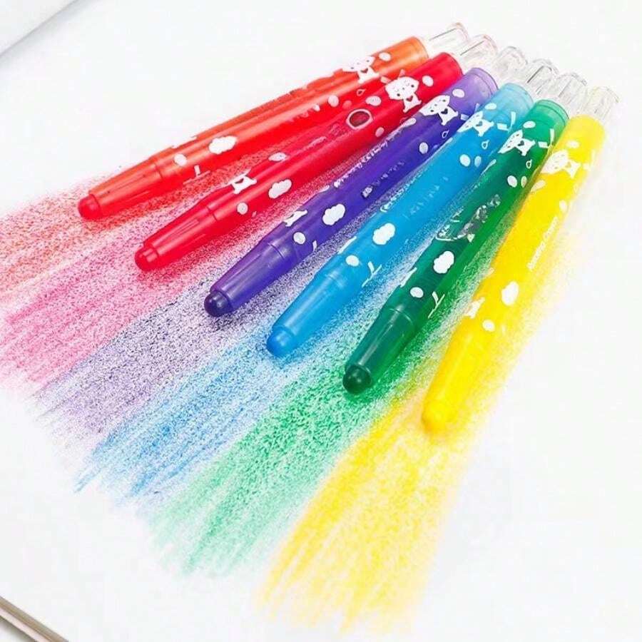18-Color Rotatable Crayon Set, And Safe For Kids, No Mess | SHEIN UK