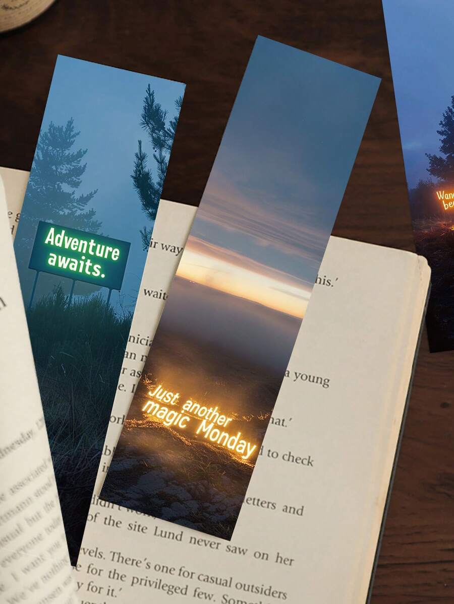 30pcs Minimalist Light With Bookmark Neon Light Reading Pages Bookmark ...