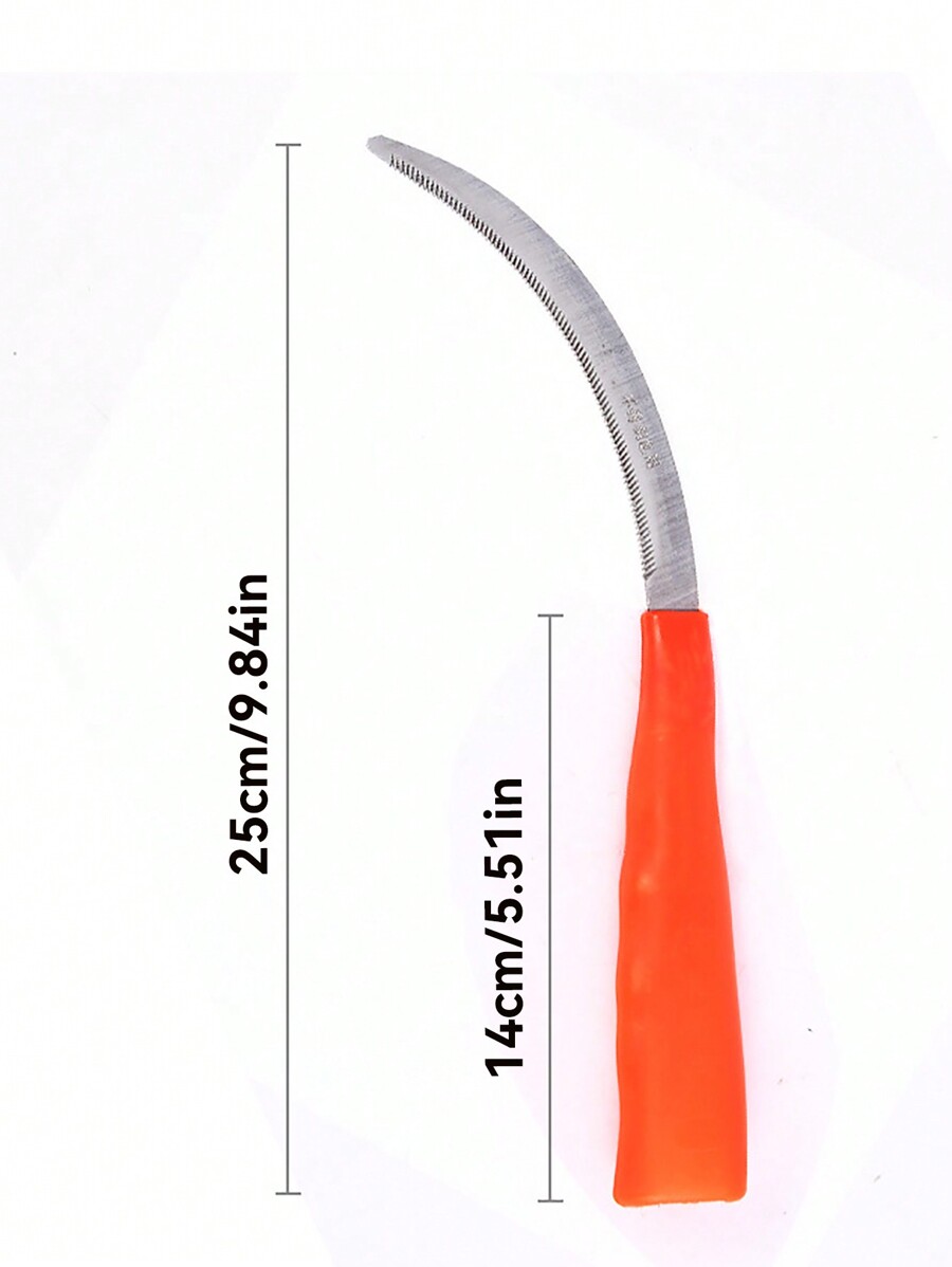 1pc Stainless Steel Hard Steel Farming Sickle With Sharp Serrated Blade ...